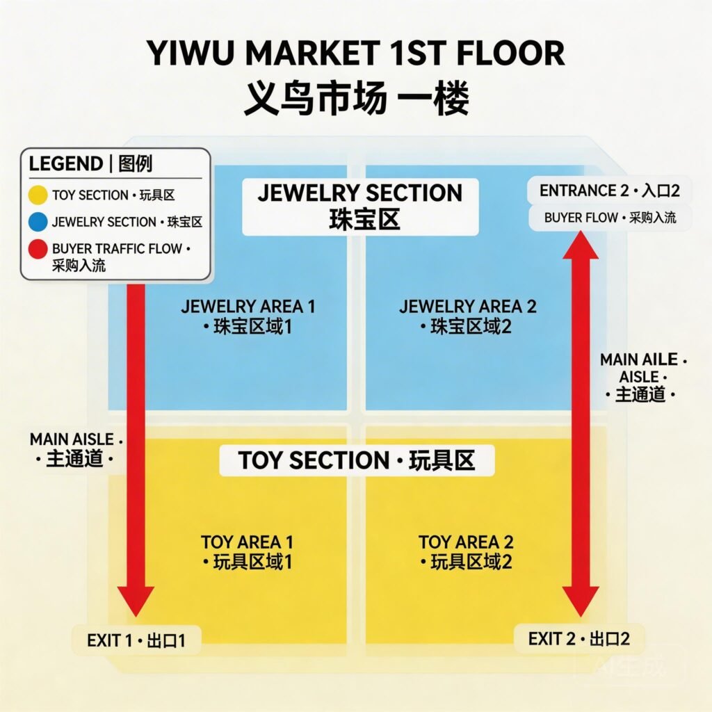 Yiwu Market District Guide: Map, Floors and Gates